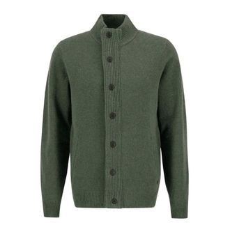 Barbour Gr&uuml;ne Wollstrickjacke mit hohem Kragen - - Knitwear - Herren - Gr&uuml;n - L