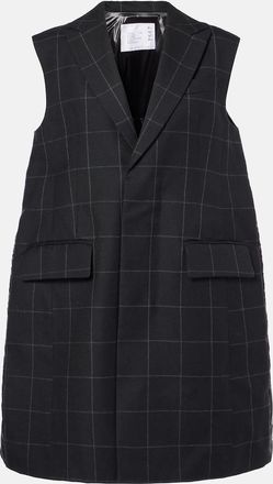 sacai Daunenweste aus Wolle