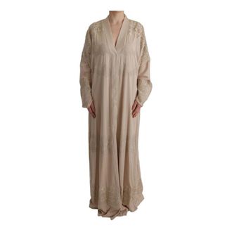 Dolce & Gabbana Beige Spitzenblumenkleid - - Dresses - Damen - Beige - 2XL