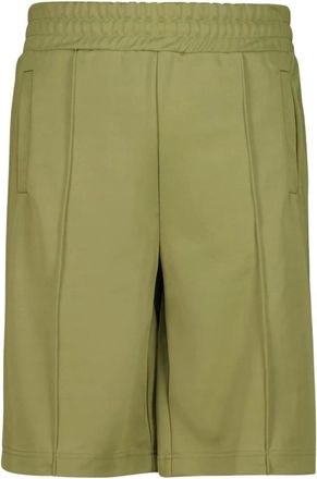 Palm Angels Homme, Shorts, Vert, Taille: L Back Curved Logo Track Shorts