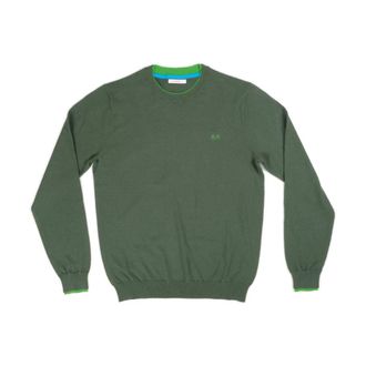 Sun 68 Stylische Hoodies mit doppeltem Rippendesign - - Knitwear - Herren - Gr&uuml;n - 3XL