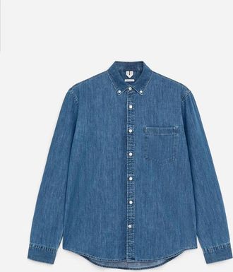 Arket Jeanshemd Mit Normaler Passform -Blau