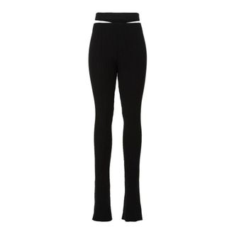 ADĀMO Andrea Adamo Gerippte Skinny Hose - - Trousers - Damen - Schwarzk - S