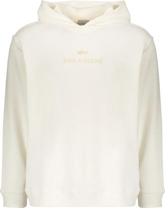 Paul & Shark Homme, Sweatshirts et sweats &agrave; capuche, Blanc, Taille: L Sweat &agrave; capuche &agrave; imprim&eacute; logo