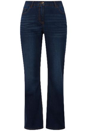 Ulla Popken Damen große Größen Übergrößen Plus Size Jeans Mandy, gerade 5-Pocket-Form, Komfortbund, Stretch Blue Denim 28 724598902-28