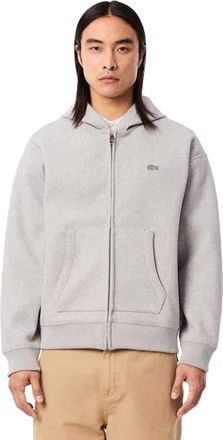 Lacoste Hoodie mit durchgehendem Rei&szlig;verschluss f&uuml;r Herren, mit Kapuze (Grau)