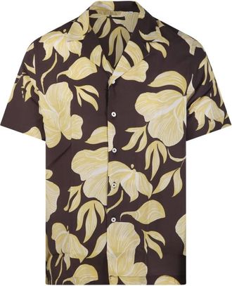 Altea Homme, Chemises, Brun, Taille: L Short Sleeve Shirt