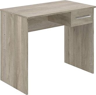 PEGANE Pegane - Bureau en mélamine coloris chêne - Longueur 90 x profondeur 50 x Hauteur 75 cm
