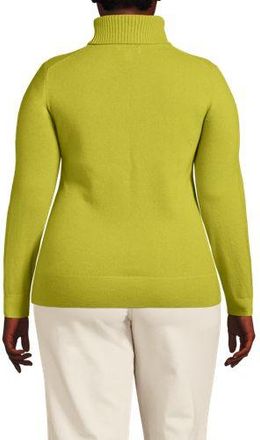 Lands End Rollkragen-Pullover aus Kaschmir, Damen, Größe:52-54 plus, Grün, Kaschmir, by Lands End