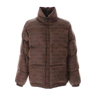 Moschino Logo Puffer Jacke in Braun - - Jackets - Herren - Braun - L