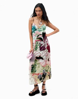 Desigual Robe imprim&eacute;e &agrave; bretelles - Multicolore-Noir