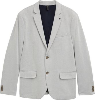 Tom Tailor Herren 1046785 Sakko, 38152-Blueish Grey Two Tone Pique, 56