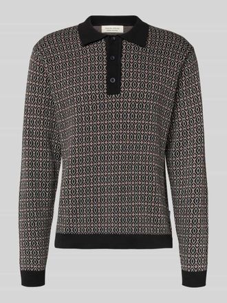 Casual Friday Slim Fit Pullover mit Polo-Kragen Modell Jacquard