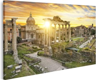 Islandburner Bild auf Leinwand Rom Stadt Sonnenaufgang Italien R&ouml;misches Forum Bild Bilder Wandbilder Poster