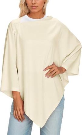 Generic Wraps élégant et polyvalent veste-châle tricot avec bouton front tenue extérieure tendance et confort exceptionnel pour toute saison (Beige, One Size)