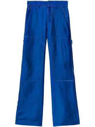 Off-white pantalon Stitch Carpenter - Bleu