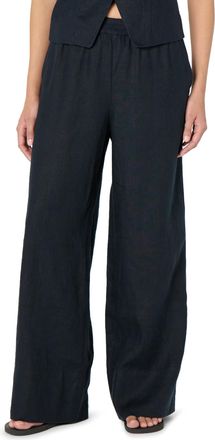 The Drop Bonni Pull On Linen Pant Hose, Schwarz, L