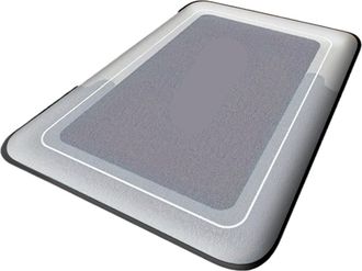 Generic Verdickte Badezimmer-Absorptionsmatte, einfache T&uuml;r, schmutzabweisend, for Zuhause, K&uuml;che, schnell trocknender Fu&szlig;, Rutschfester Einstieg(Light Grey,4