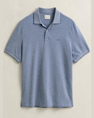 GANT Piqu&eacute;-Poloshirt aus Baumwolle mit tonaler Struktur in