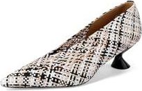 Queen Helena ZM11018 Escarpins &agrave; talons bas &agrave; bout ferm&eacute; pour femme, Noir, 41 EU