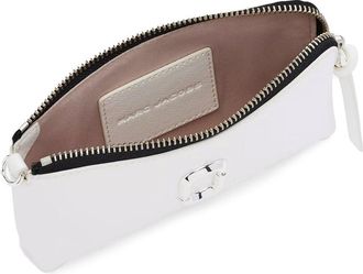 Marc Jacobs Womens Wristlet Pochette White Leather Shoulder Bags