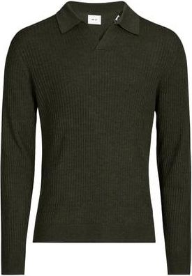 Nn.07 Polo &agrave; manches longues en laine m&eacute;rinos