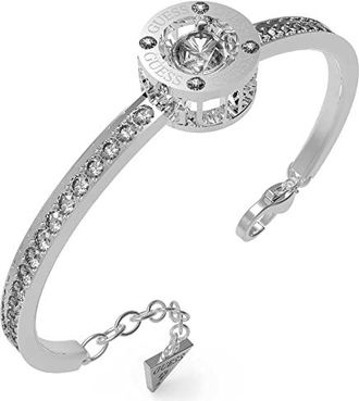 Guess Bracelet Solitaire avec zircons blancs JUBB01460JWRHS/JUBB01460JWYGS, Taille unique, Métal, Pas de gemme