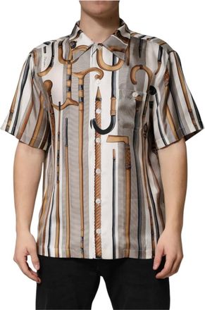 Dolce & Gabbana Homme, Chemises, Multicolore, Taille: L Short Sleeve Chemises