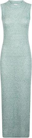 Eleventy Femme, Robes, Vert, Taille: 40 FR Crewneck Knit Dress