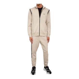 HUGO BOSS SweaT-shirt de surv&ecirc;tement coupe regular - Homme - Sport - Beige - Taille: L