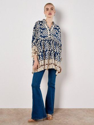 Apricot Oversize-Shirt Bedrucktes Hemd in Oversized