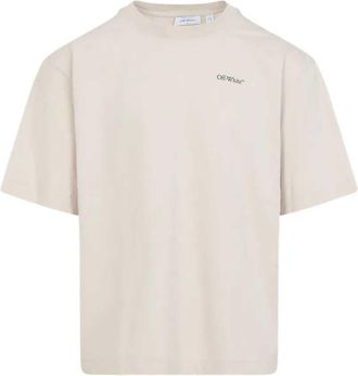 Off-white T-shirt graphique demi-fl&egrave;ches blanc cass&eacute;