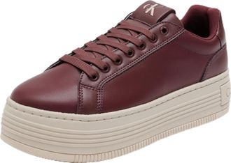 Calvin Klein Damen Plateau Sneaker Bold aus Leder, Rot (Andorra), 40