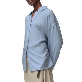 Loewe Chemise drap&eacute;e en laine et soie