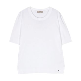 Herno Femme, Tops, Blanc, Taille: 40 FR T-shirt Tricot Manches Courtes