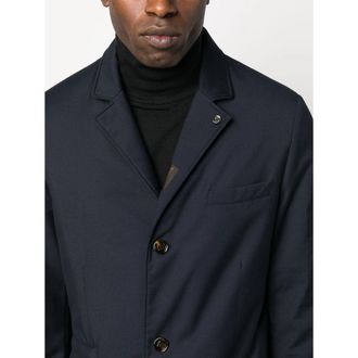 Moorer Dkblu Coat - Blue