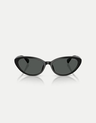 Ralph Lauren lunettes de soleil papillon &agrave; verres d&eacute;grad&eacute;s noir brillant
