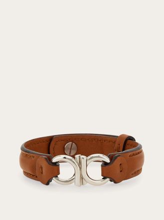 Ferragamo Herren Armband mit Doppel-Gancini Silber