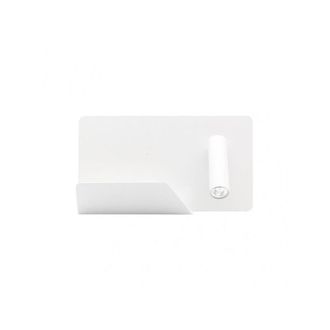 Fabrilamp wandleuchte 3w 4000k miguel angel dcho white w/usb und ablage 150lm 16x28x12 cm verstellbar