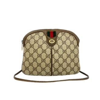 Gucci Pre-owned GG Leder Schultertasche - - Pre-owned - Damen - Braun - ONE SIZE