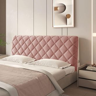 Generic Gesteppter Samtbezug Bettkopfteil Bezug f&uuml;r Queen Full Twin Cal King BBB Gr&ouml;&szlig;en dick staubdicht f&uuml;r Schlafzimmerdekoration Rosa California King: 180 c