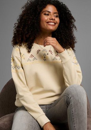 Kangaroos Sweatshirt mit Norweger-Print