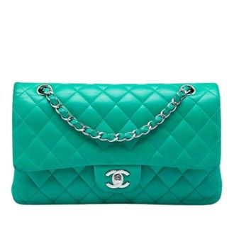 Chanel Pre-owned Vintage Double Flap Shoulder Bag - - Pre-owned - Damen - Gr&uuml;n - ONE SIZE