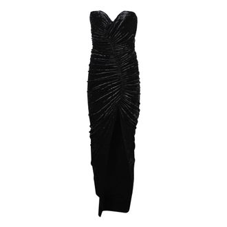 Alexandre Vauthier Draped Gathered Midi Dress - - Dresses - Damen - Schwarzk - S