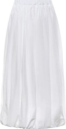 Pinko Pinko, Femme, Jupes, Blanc, Taille: 40 FR Jupe Blanche en Popeline de Coton avec Taille &agrave; Cordon