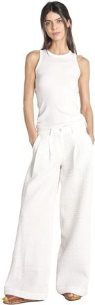 JEJIA Femme, Pantalons, Blanc, Taille: 44 FR Katherine Wide Pantalons