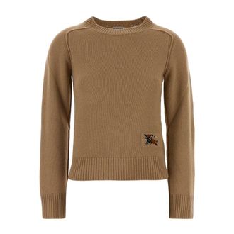 Burberry Wollmischungs-Pullover - - Knitwear - Damen - Beige - S