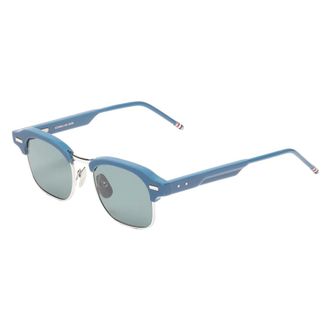 Thom Browne Lunettes de soleil carr&eacute;es en ac&eacute;tate et titane - unisex - Accessoires - Bleu - Taille: 49 MM