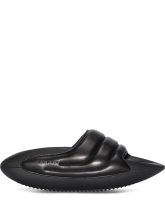 Balmain claquettes B-It-Puffy &agrave; design matelass&eacute; - Noir
