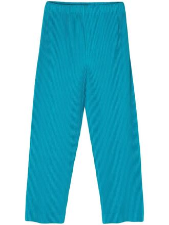 Homme Plissé Issey Miyake pantalon MC March à design plissé - Bleu